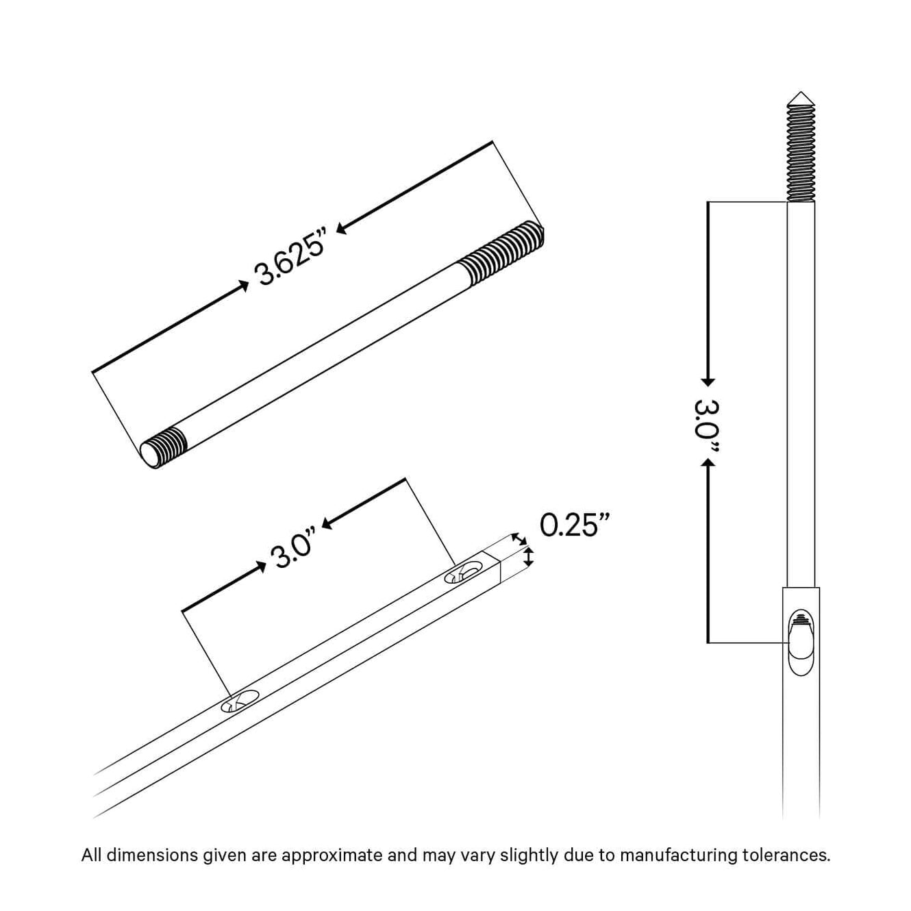 Cable Bullet Cable Rail Spacer Bar Kit