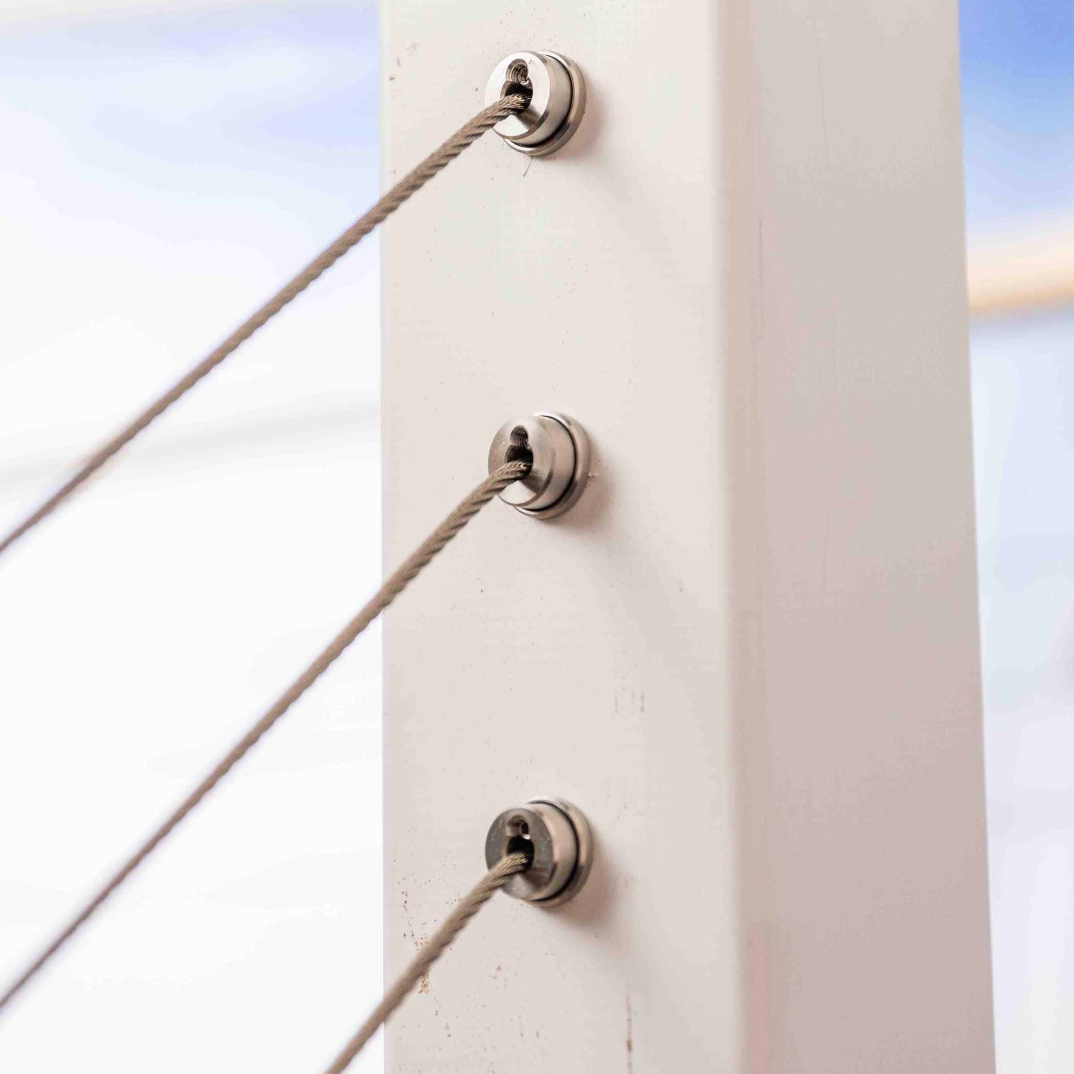 Cable Tensioner for Vinyl or Composite Post Sleeves — Cable Bullet