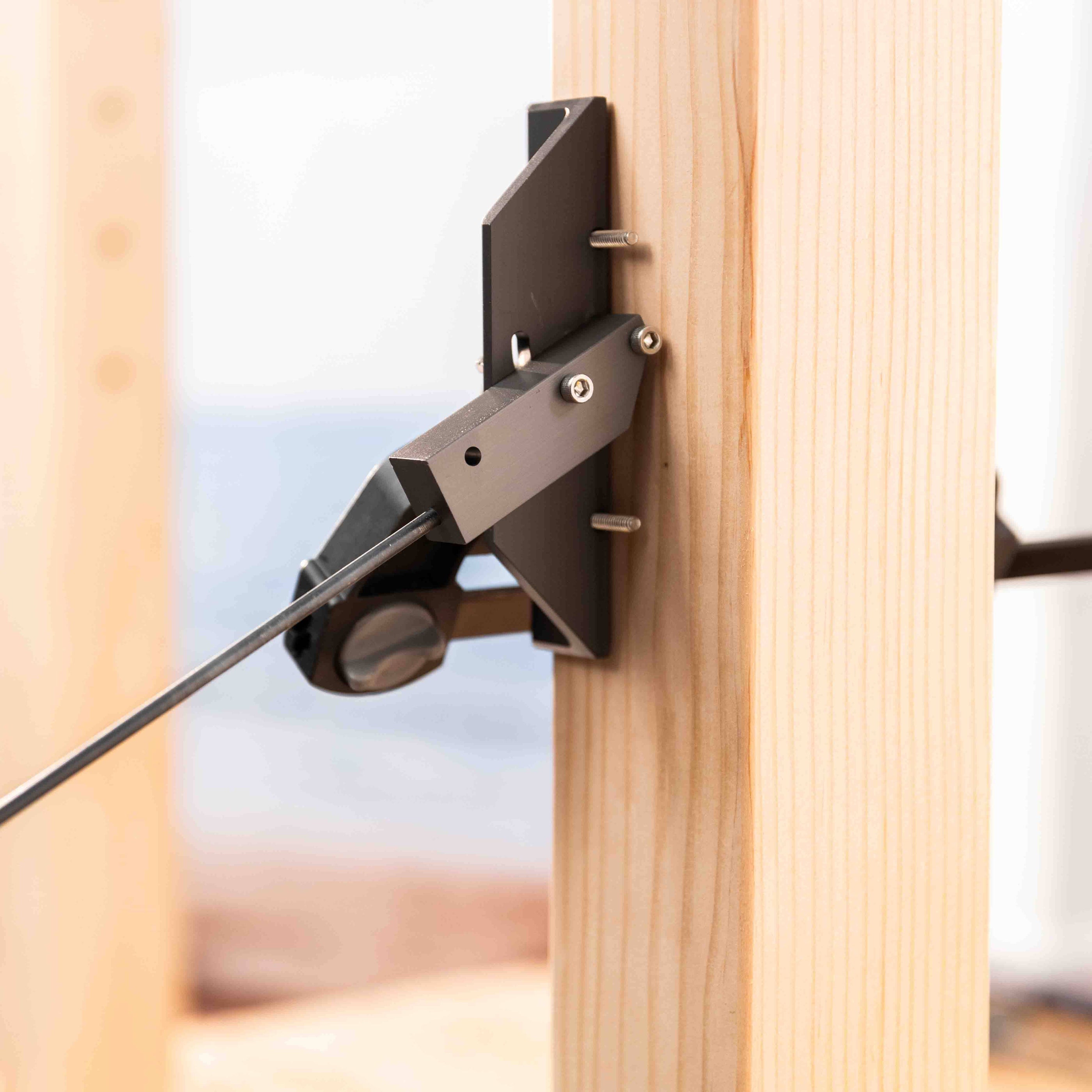 Pivot-Head Drill Guide for Stair Runs — Cable Bullet