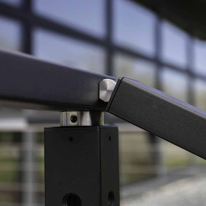 Signature Classic Stair Corner Handrail Hinge — Cable Bullet