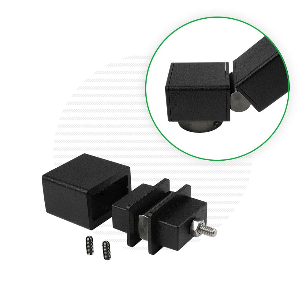 Signature Series Handrail Hinge for Stair Ends | Black Finish — Cable ...