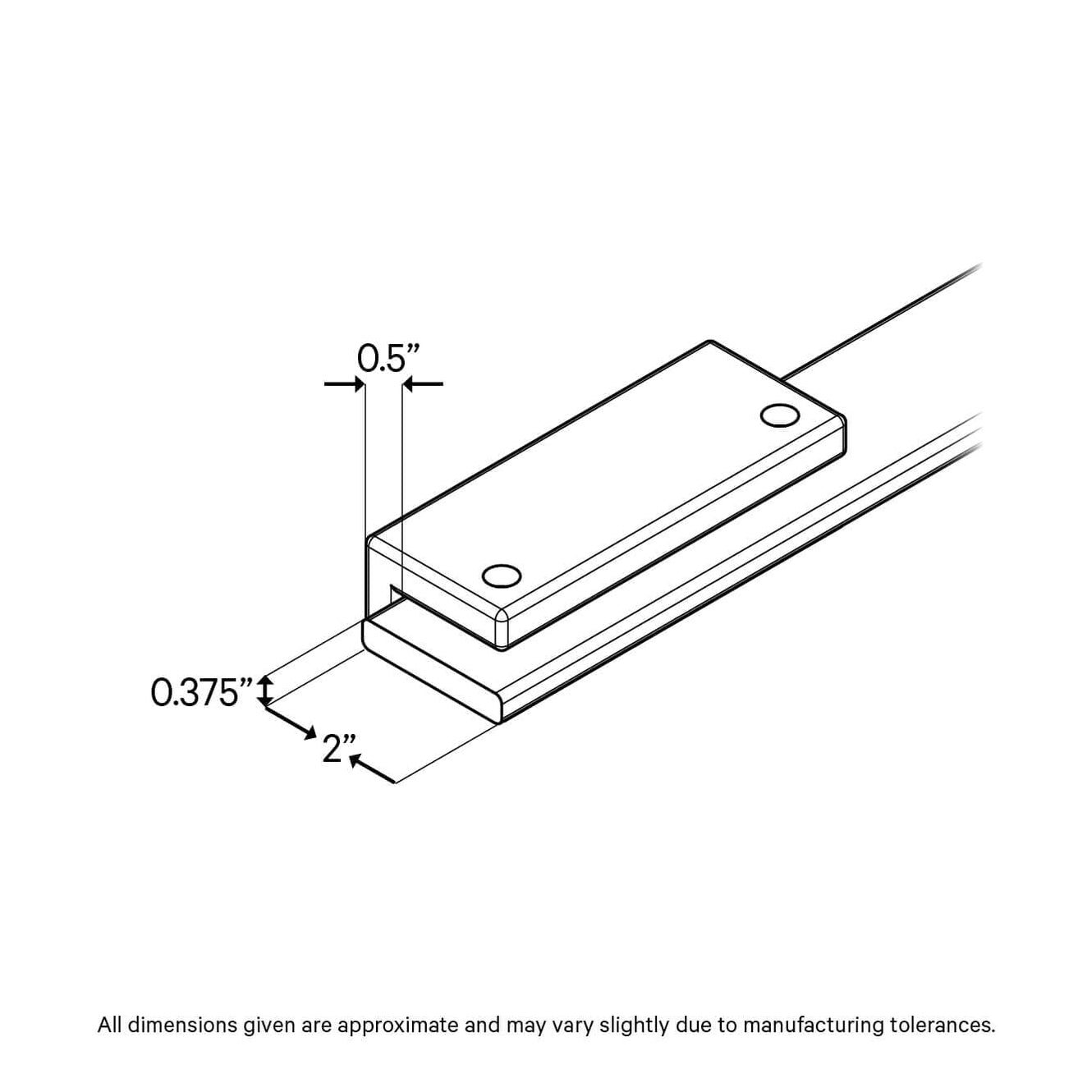Signature Series Side Mount Cable Railing Line Post — Cable Bullet