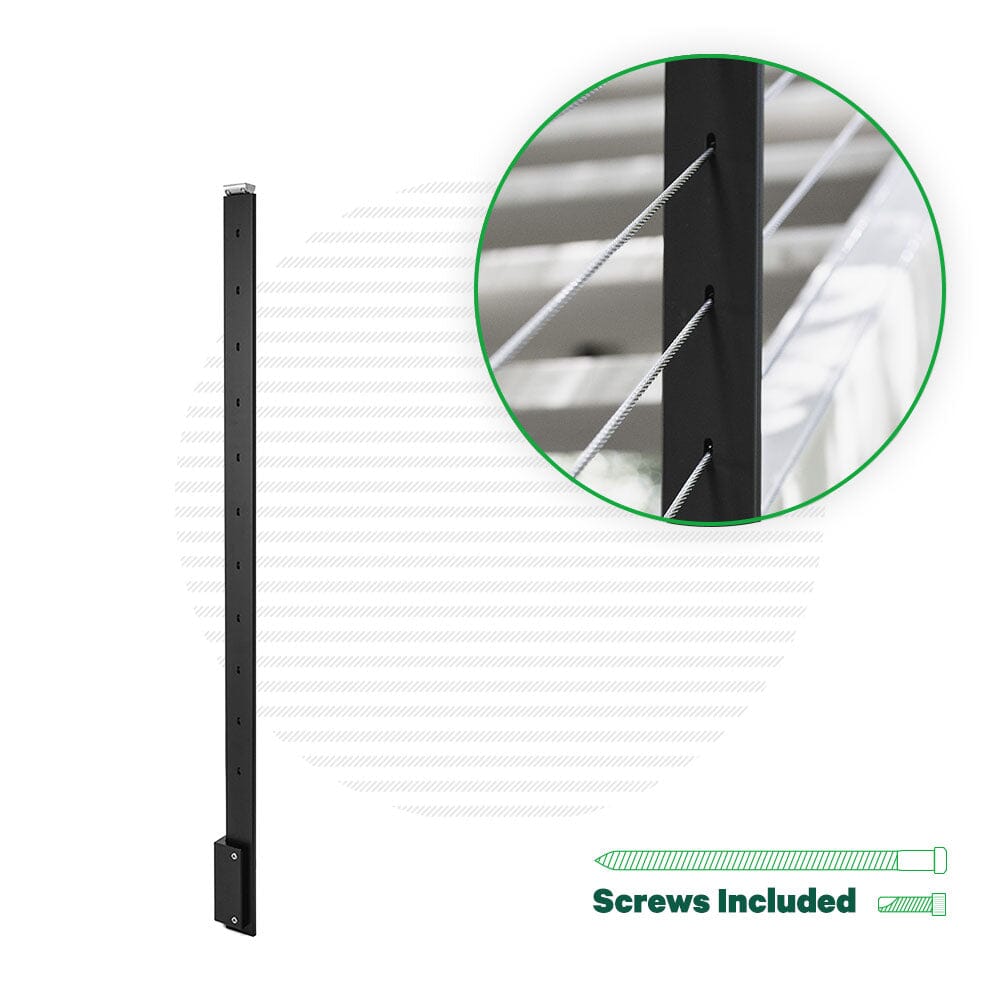 Signature Classic Side Mount Line Post — Cable Bullet