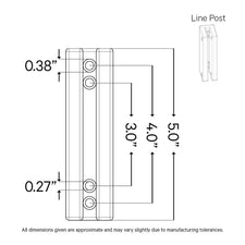 Signature Series Side Mount Cable Railing Line Post — Cable Bullet