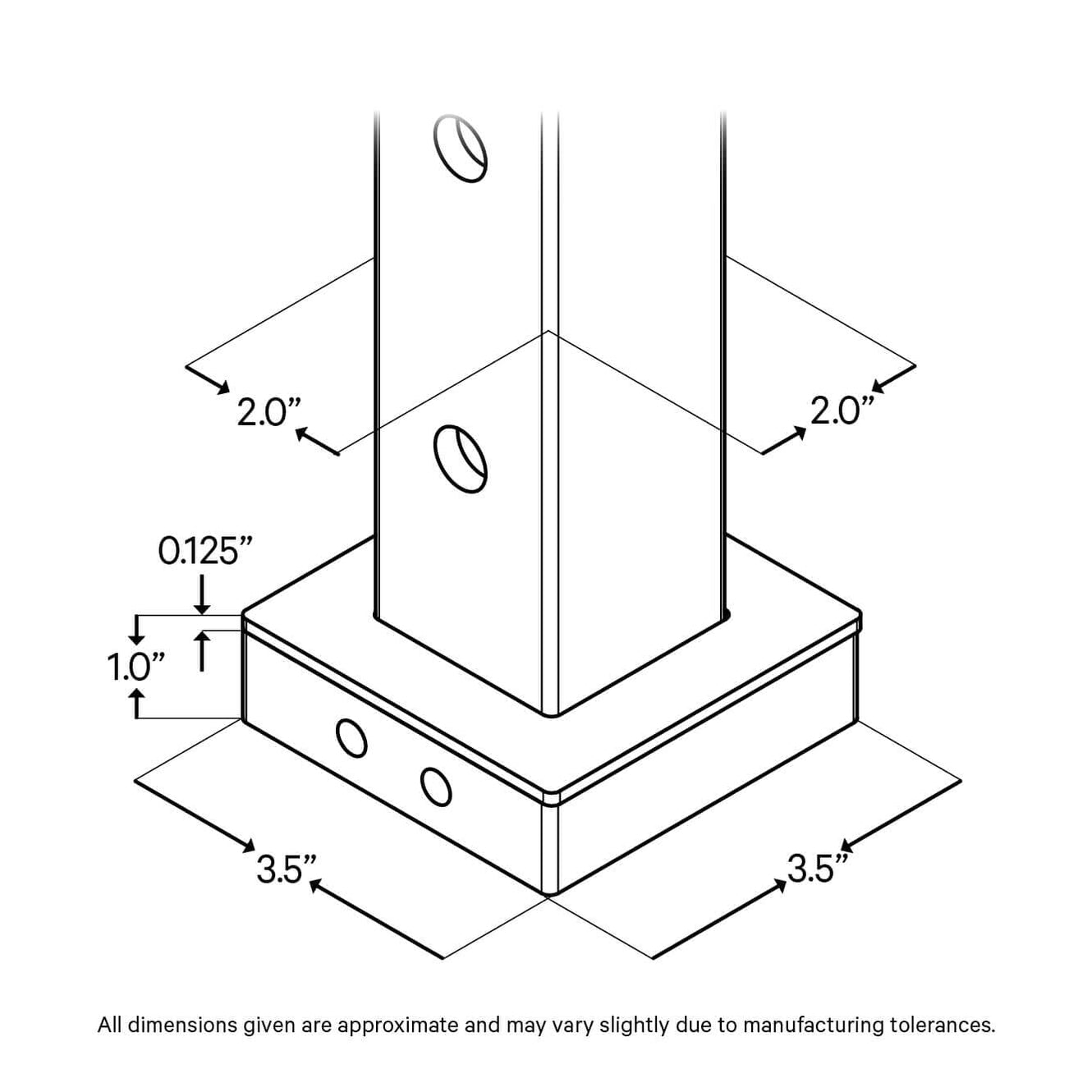 Signature Series Top Mount Cable Railing Terminal Post — Cable Bullet