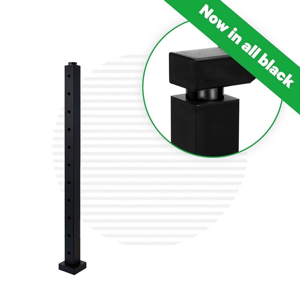 Signature Series Top Mount Cable Railing Terminal Post Black Finish