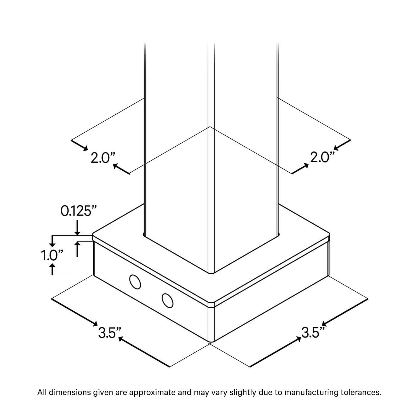 Summit Series Top Mount Vertical Cable Railing Stair Post — Cable Bullet