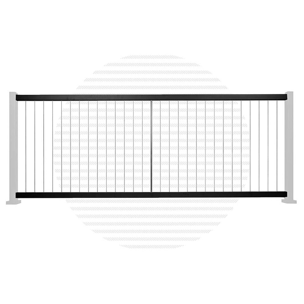 Summit Series Vertical Cable Railing Level Panel — Cable Bullet