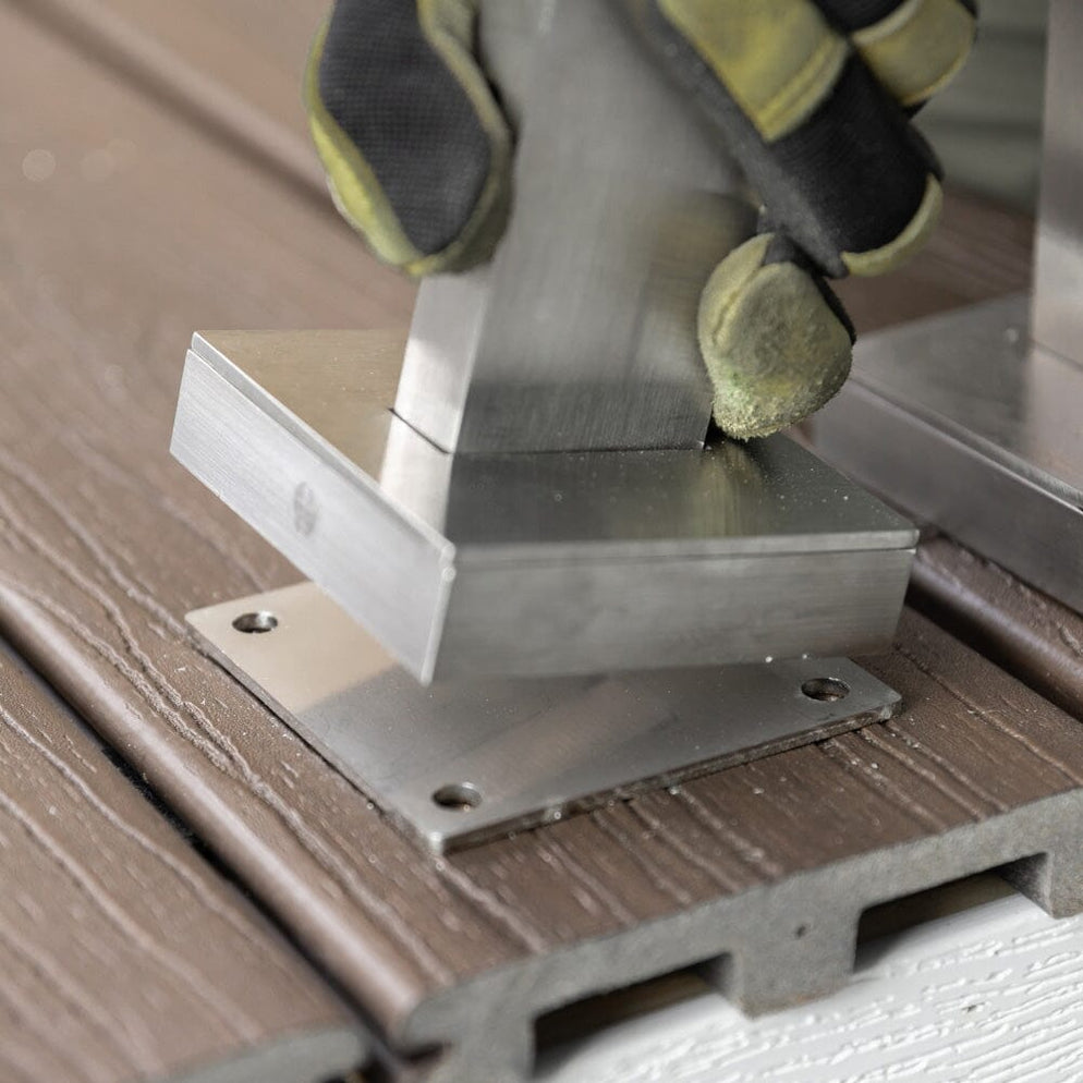 Stainless Steel Post Leveling Plate — Cable Bullet