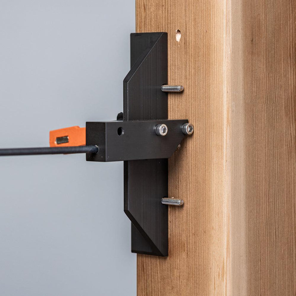 Pivot-Head Drill Guide for Stair Runs — Cable Bullet