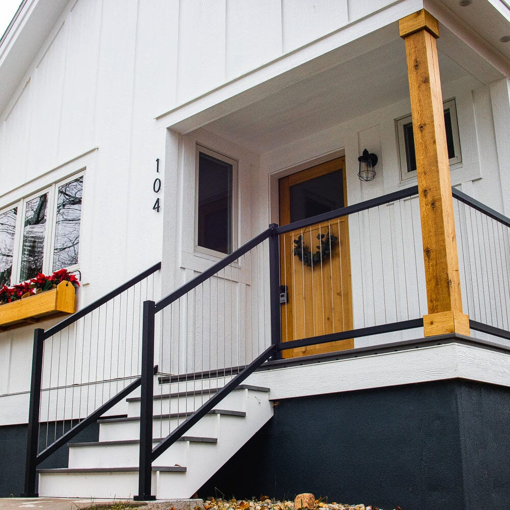 Summit Series Vertical Cable Railing Stair Panel — Cable Bullet